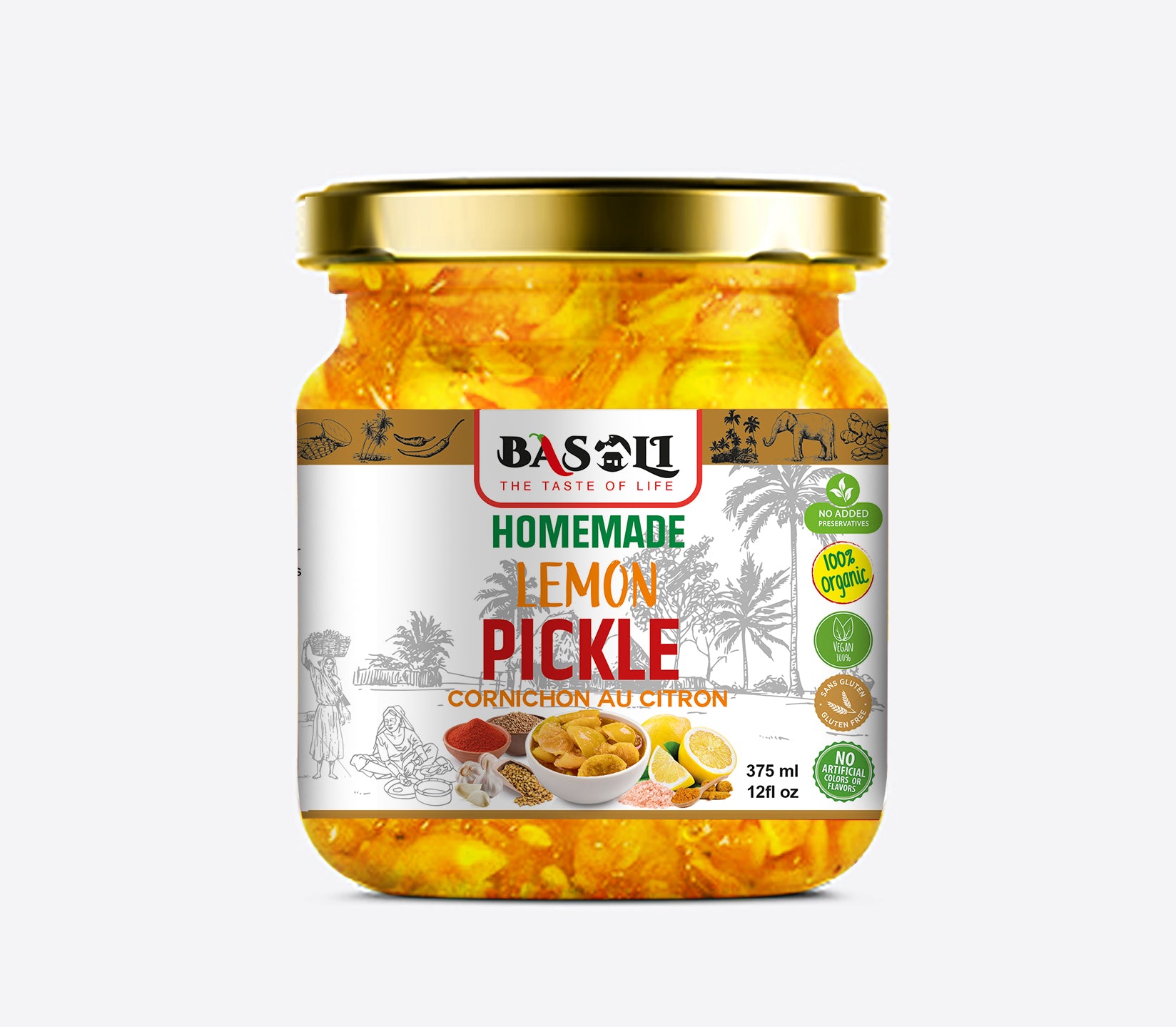 Home-made Lemon/Garlic Pickle – Basoli Sauces